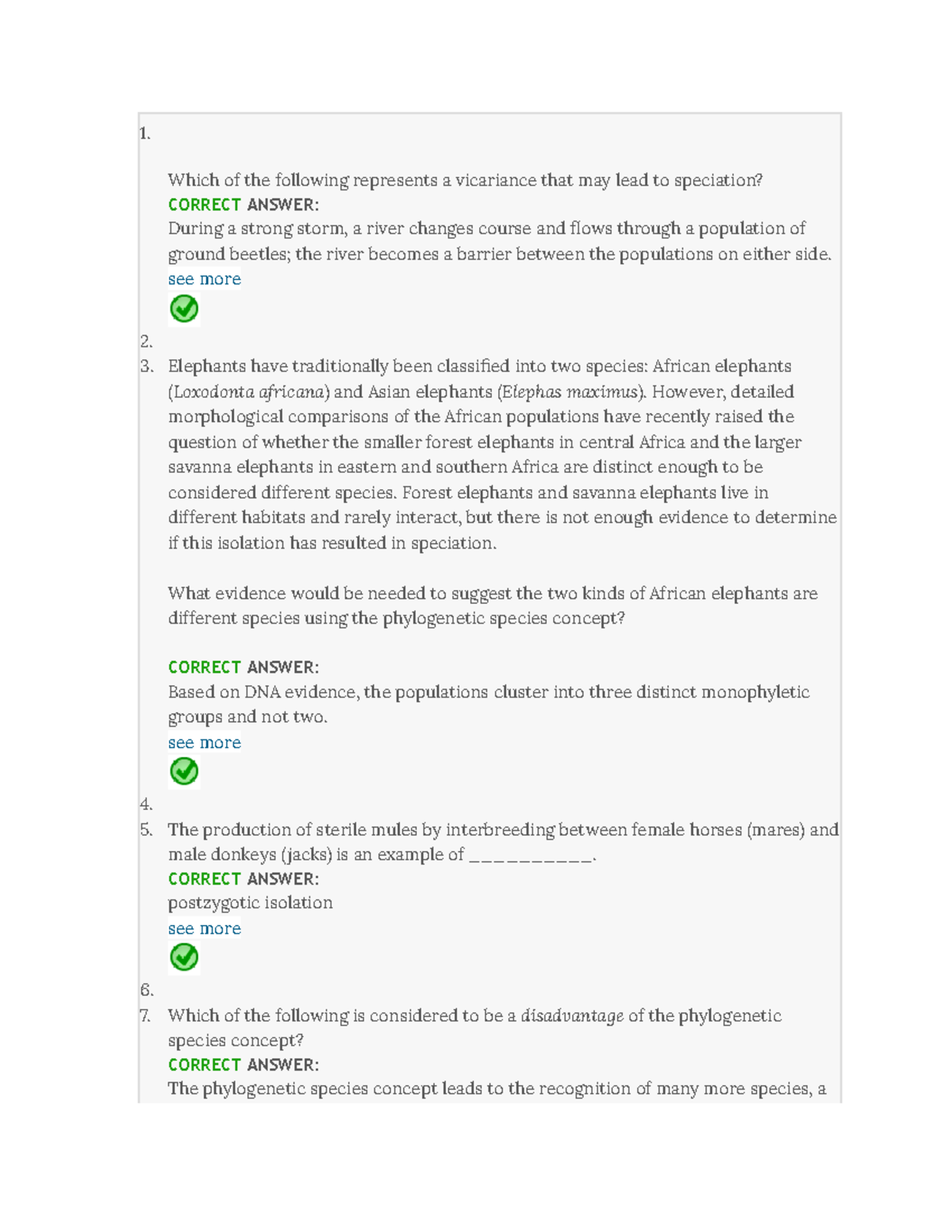 Chapter 24 Speciation First Group Dynamic Study Module - 1. Which of ...