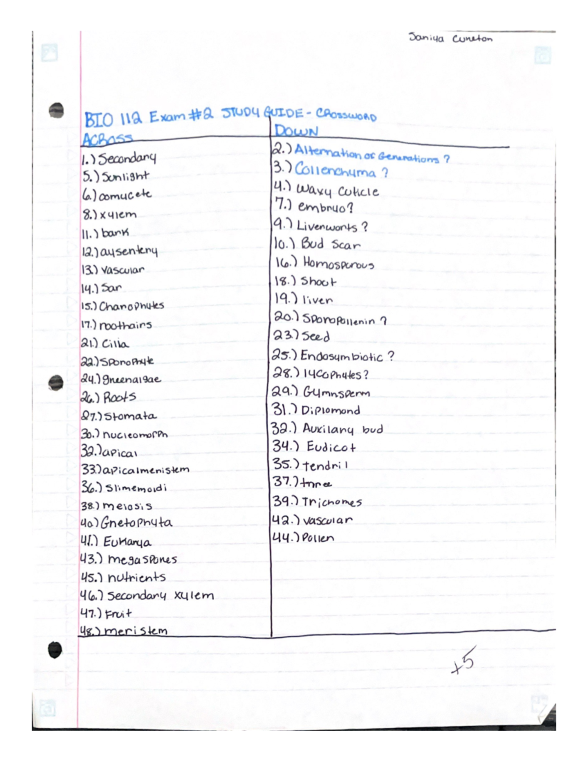 Exam #2 Study Guide Answers - BIO-111 - Studocu