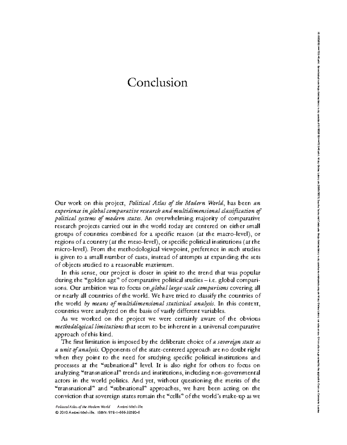 Political Atlas of the Modern World - 2010 - Melville - Conclusion ...