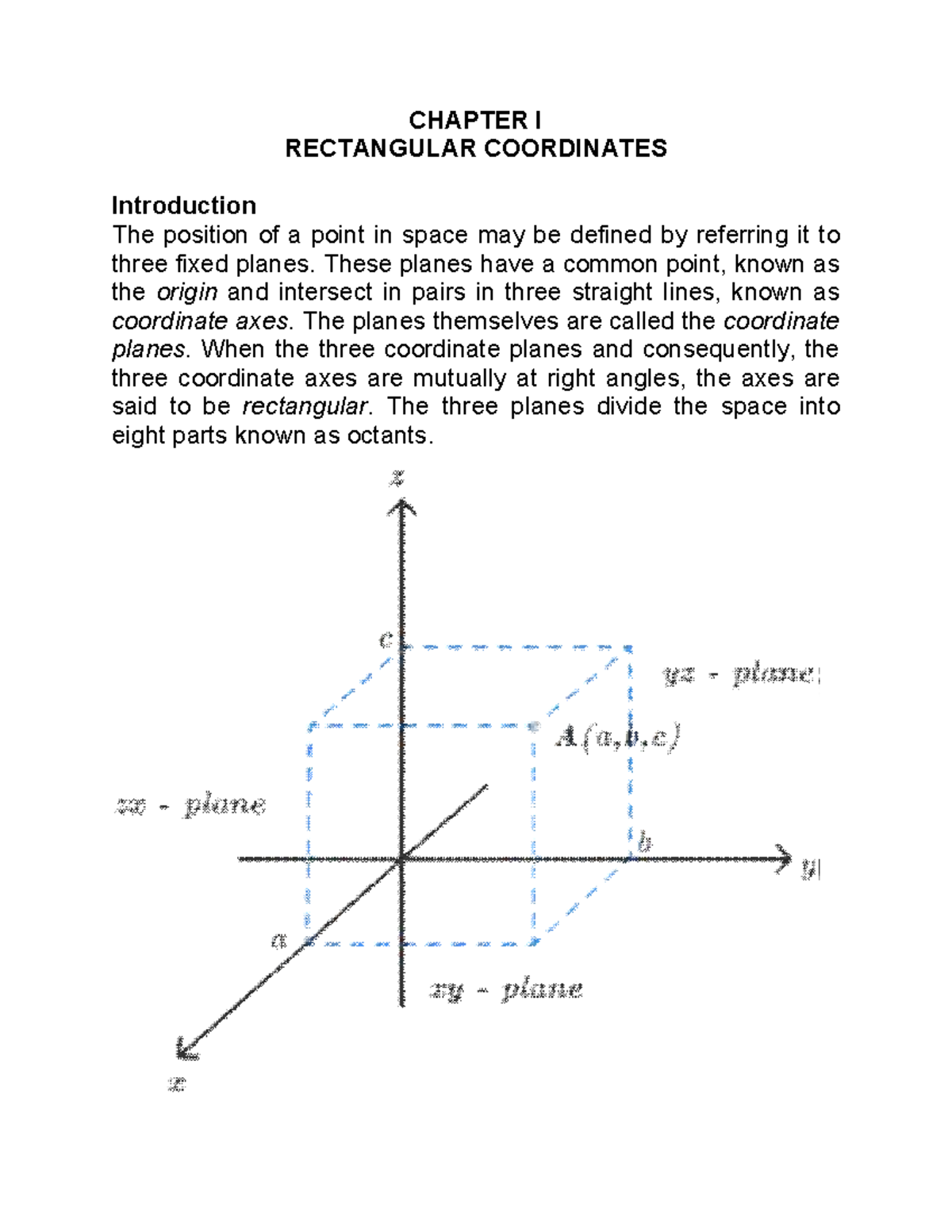Rectang Coord presentation 1 - CHAPTER I RECTANGULAR COORDINATES ...
