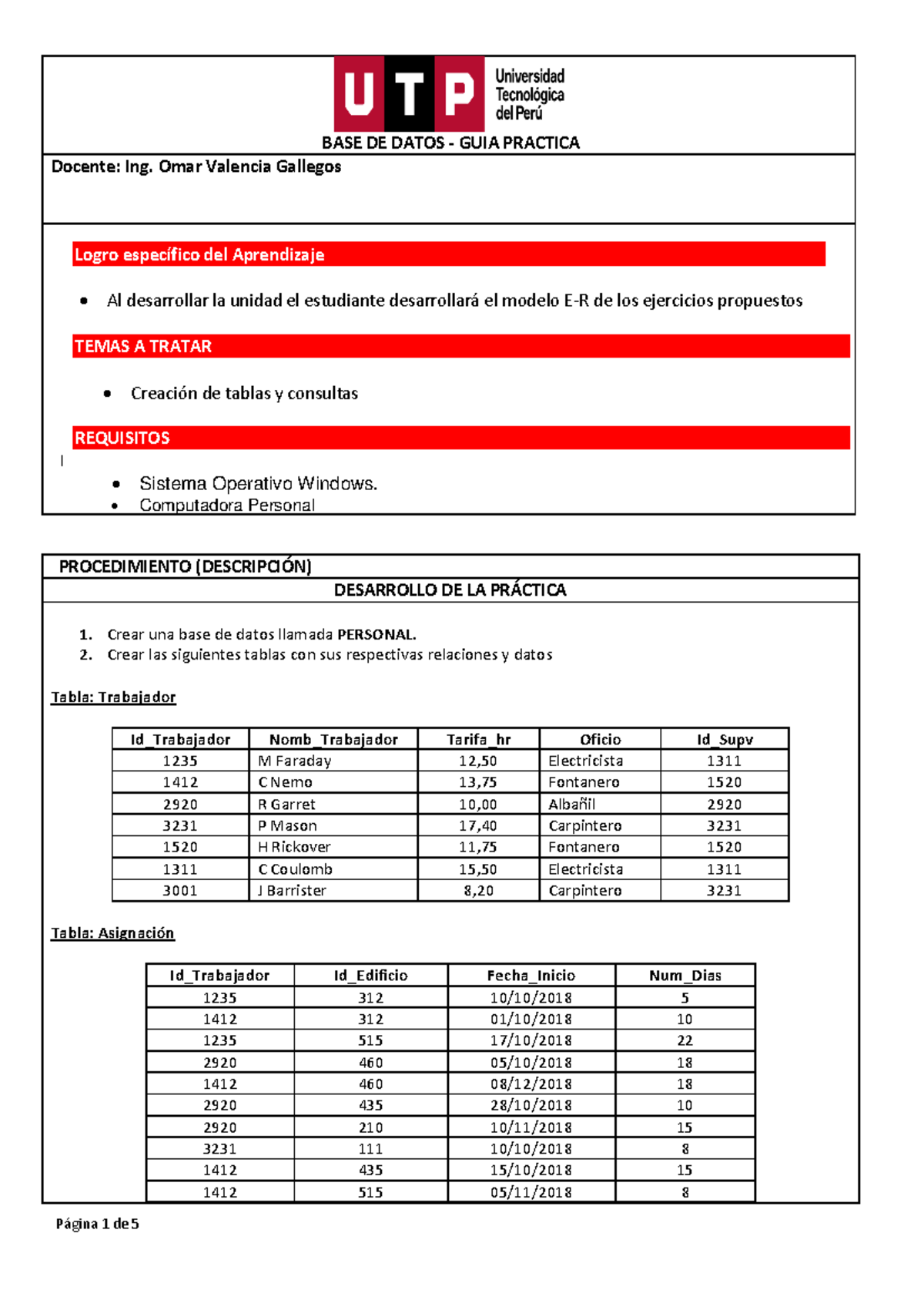 Laboratorio Parte 2 - asdasdasdas - BASE DE DATOS - GUIA PRACTICA ...