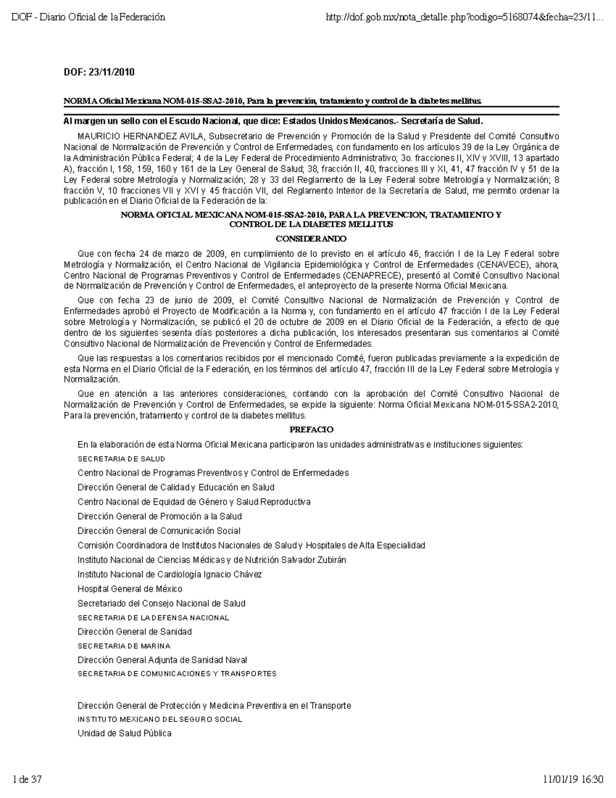 51322 L11 NOM-015-SSA2-20 - DOF: 23/11/ NORMAOficial Mexicana NOM-015 ...