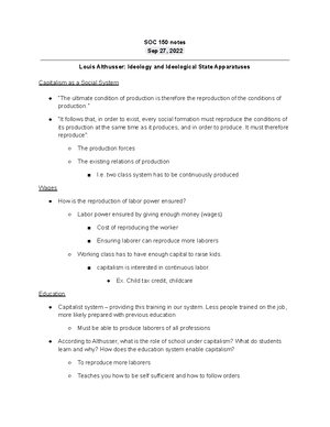 SOC 150 notes 9 29 - SOC 150 notes Sep 29, 2022 What ISA dominates the ...