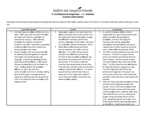 CJ 406 Module Two Assignment - Complete this template by replacing the ...