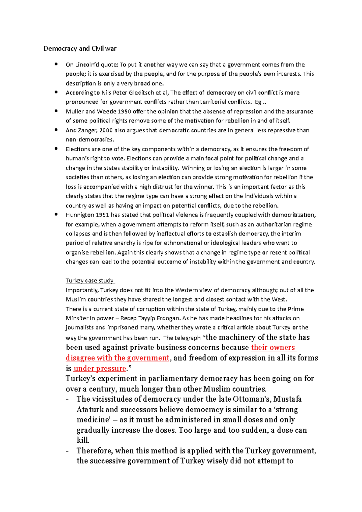 Natasha speech - Democracy and Civil War - Democracy and Civil war On ...