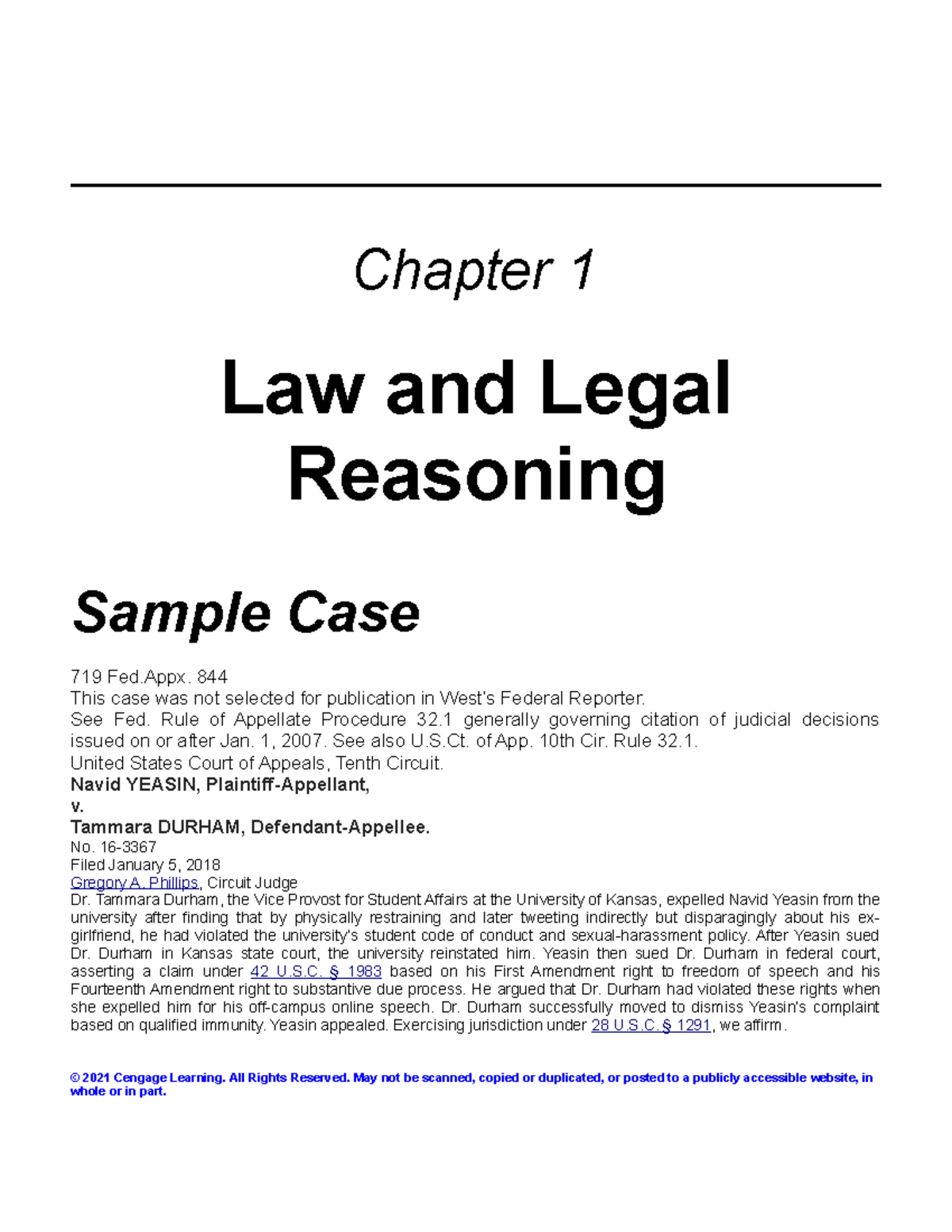 CH01 CP Clark 15e - Nice - Chapter 1 Law and Legal Reasoning Sample ...