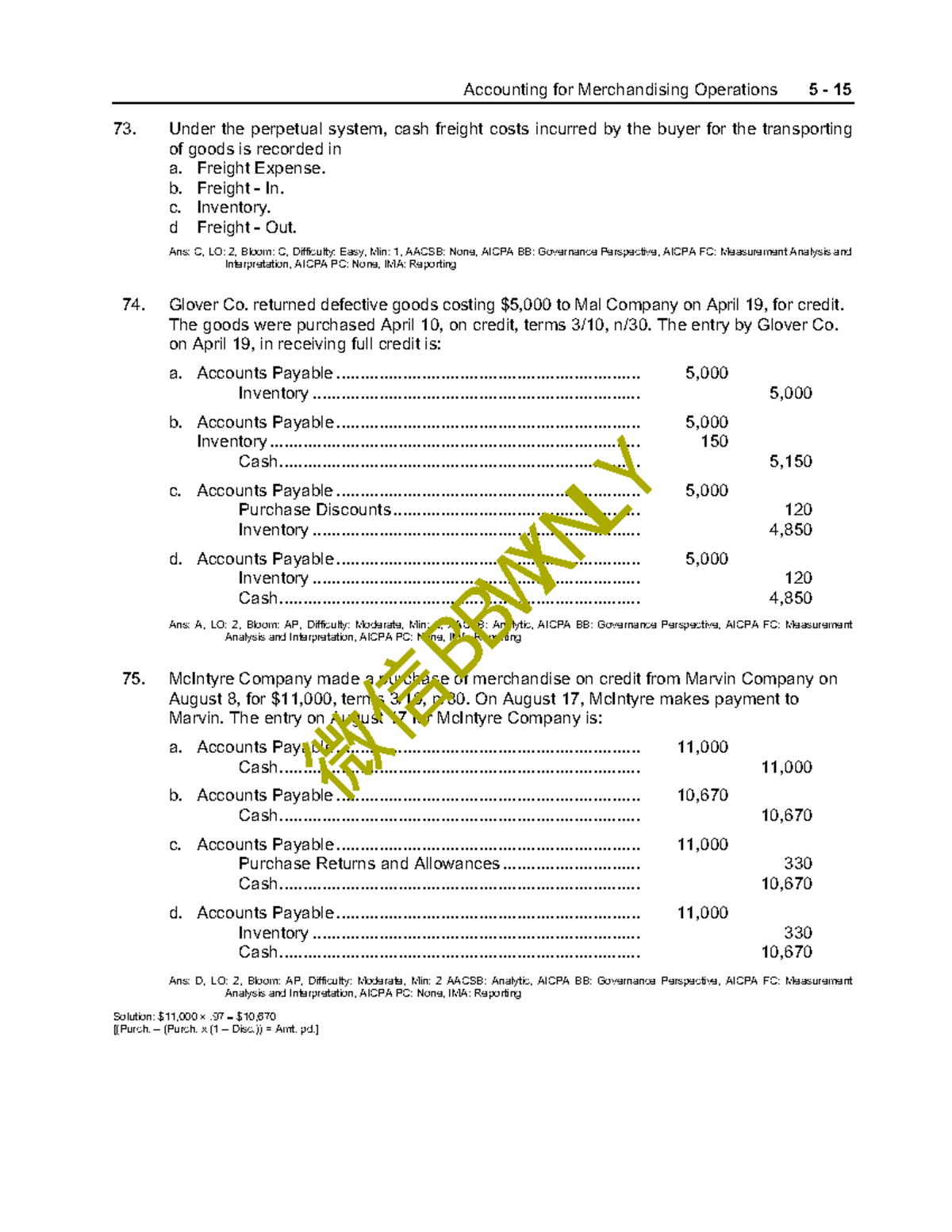 Accounting principles 14th edition by weygandt tb 472 - Accounting for ...