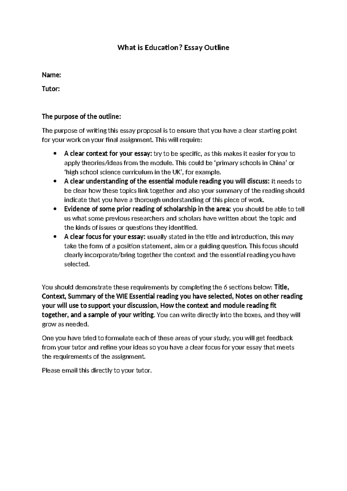 副本5325a0318db9f0feef52e4575e6062a9 - What is Education? Essay Outline ...