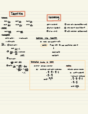 Final Exam Trig Add On Formula Sheet V2 Mac1114 College Trigonometry