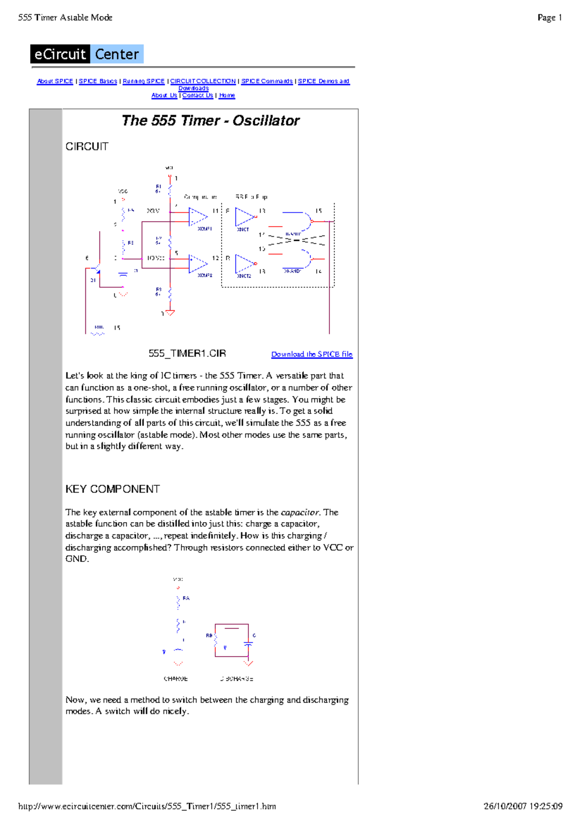 555 Timer Tutorial - electronics - About SPICE|SPICE Basics|Running ...