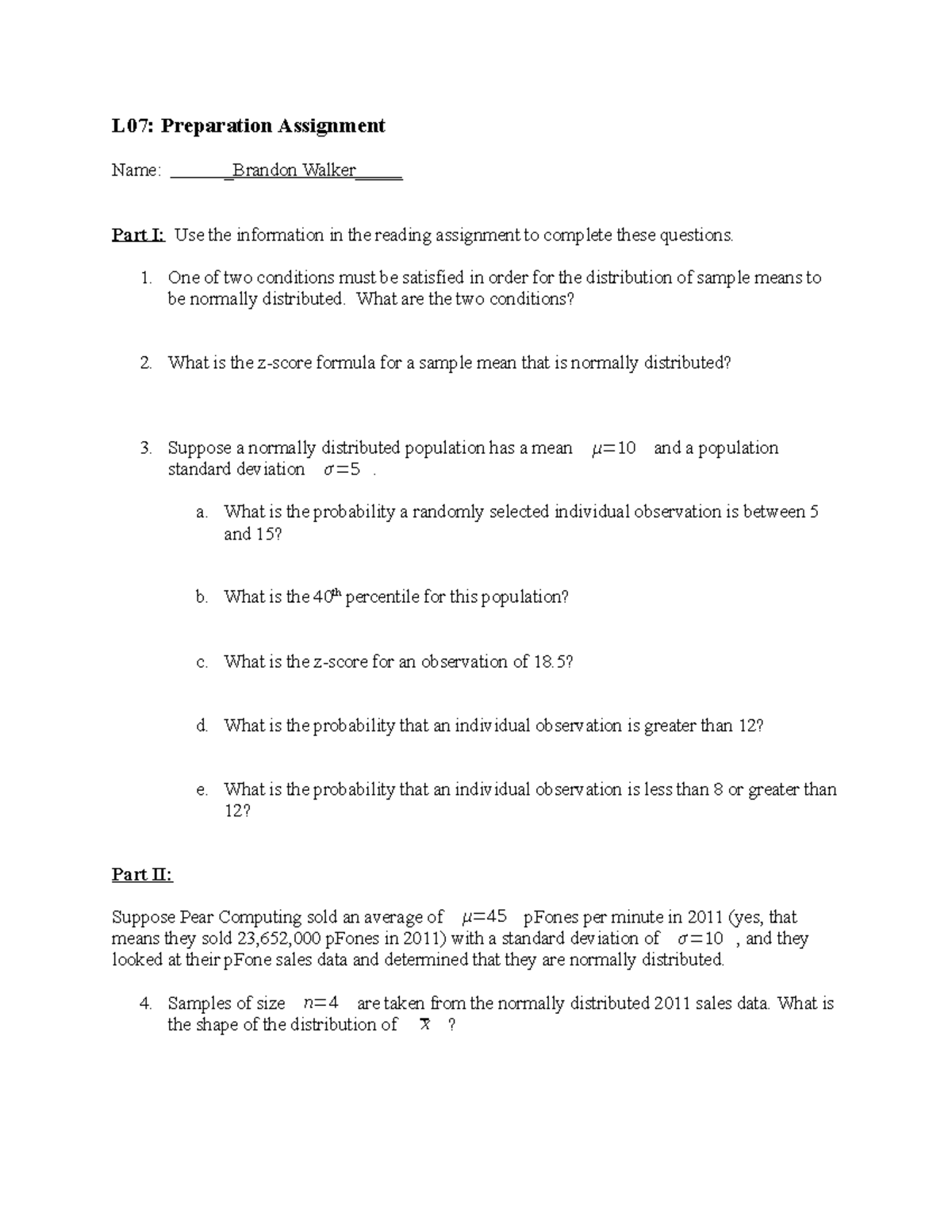 07 Preparation Assignment - L07: Preparation Assignment Name: Brandon ...