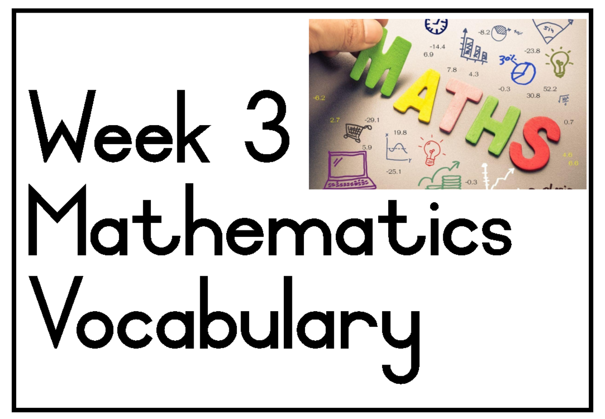 Week 3 Vocabulary - Teaching Natural Sci - Studocu
