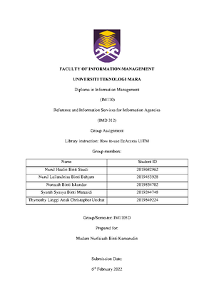 IM110 5D Nurul Lailatulnisa Business Opportunity - FACULTY OF ...