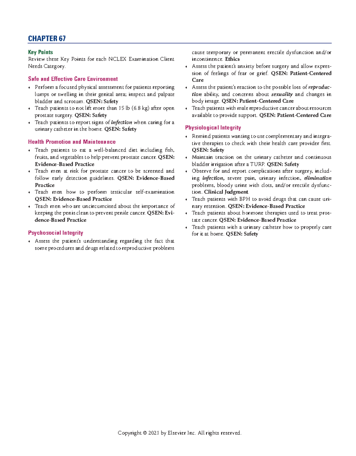 Chapter 067 - med - Chapter 67 Key points Review these Key Points for ...