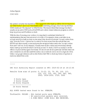 Week 5 Written Assignment 2 - Joshua Nguyen COSC 4350 Written Assignment 2 4. A program is ...