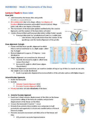 Week 11- movements of vertebral column - Week 11: Movements of the ...