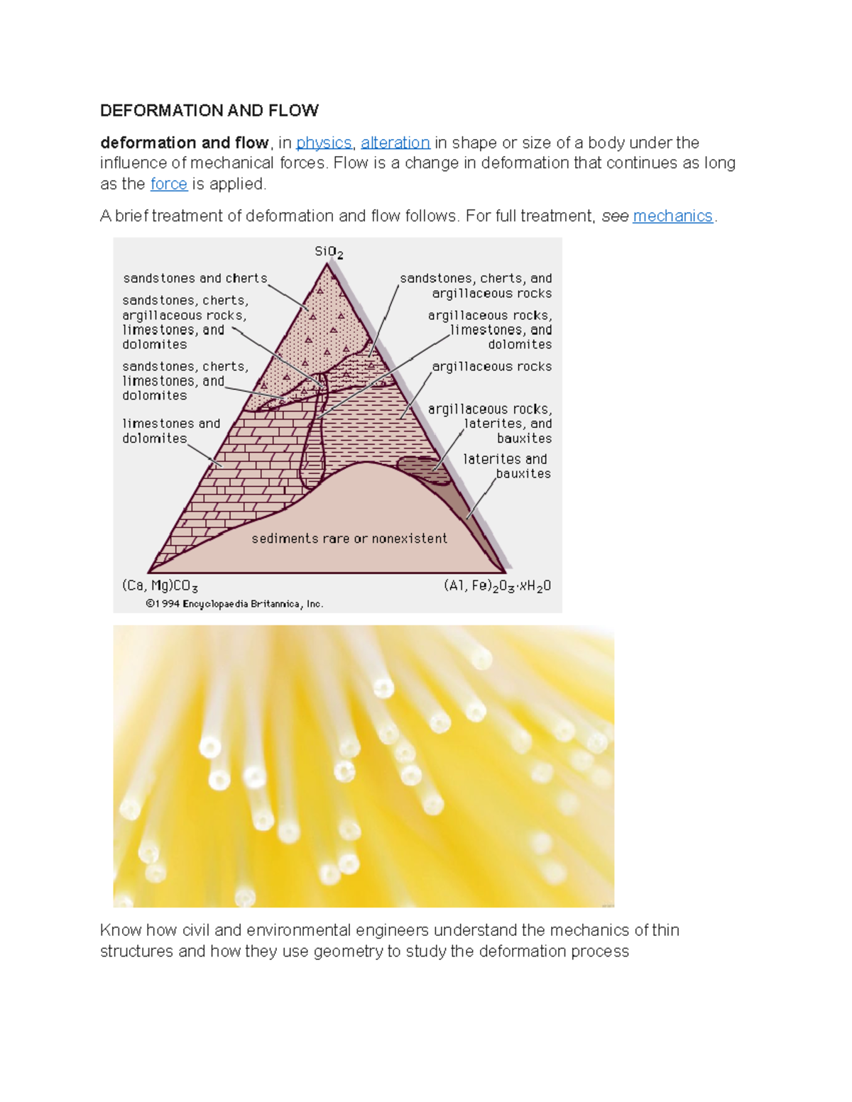 Deformation AND FLOW - DEFORMATION AND FLOW deformation and flow, in ...