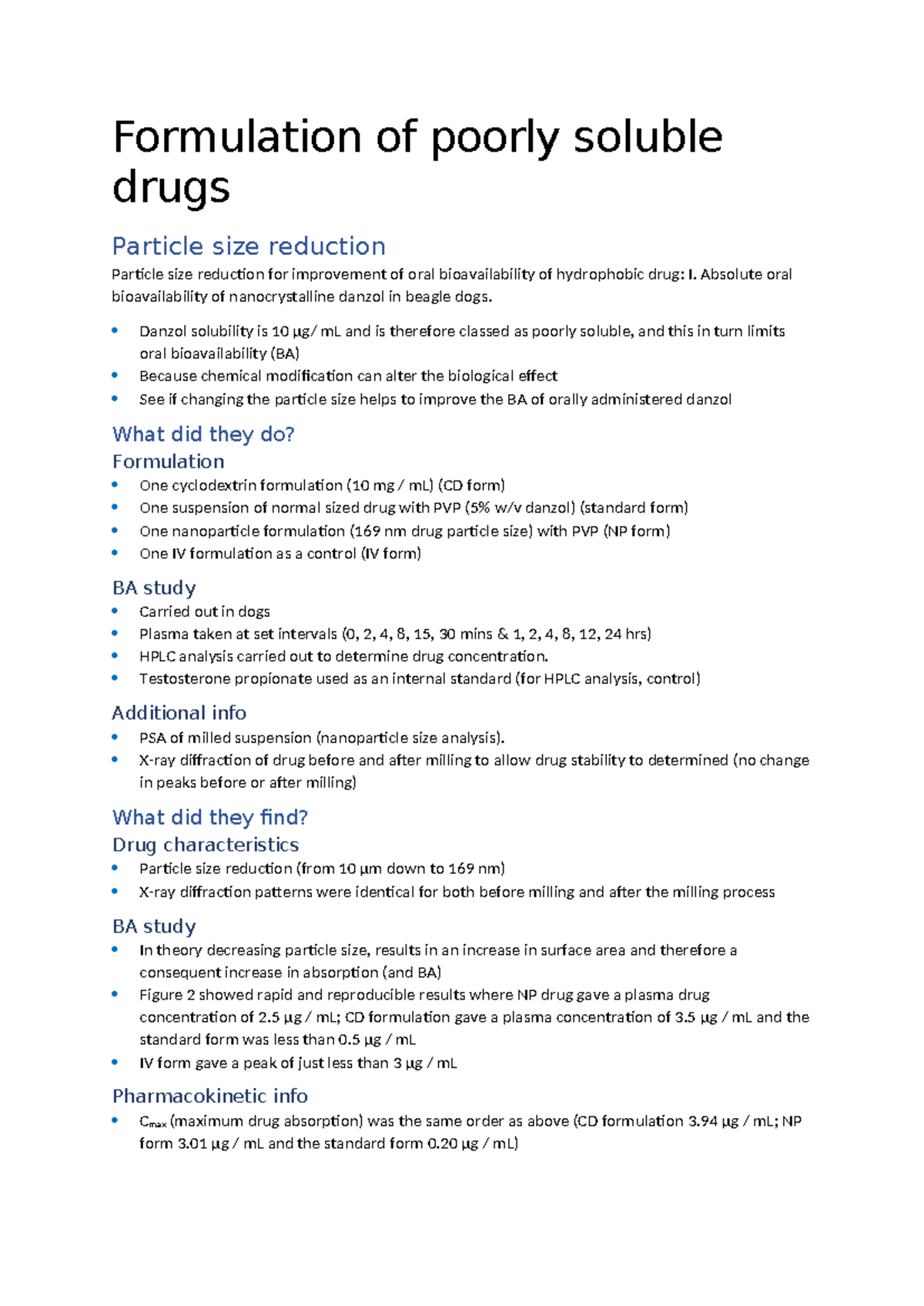 Notes 02 - Formulation of poorly soluble drugs - Formulation of poorly ...