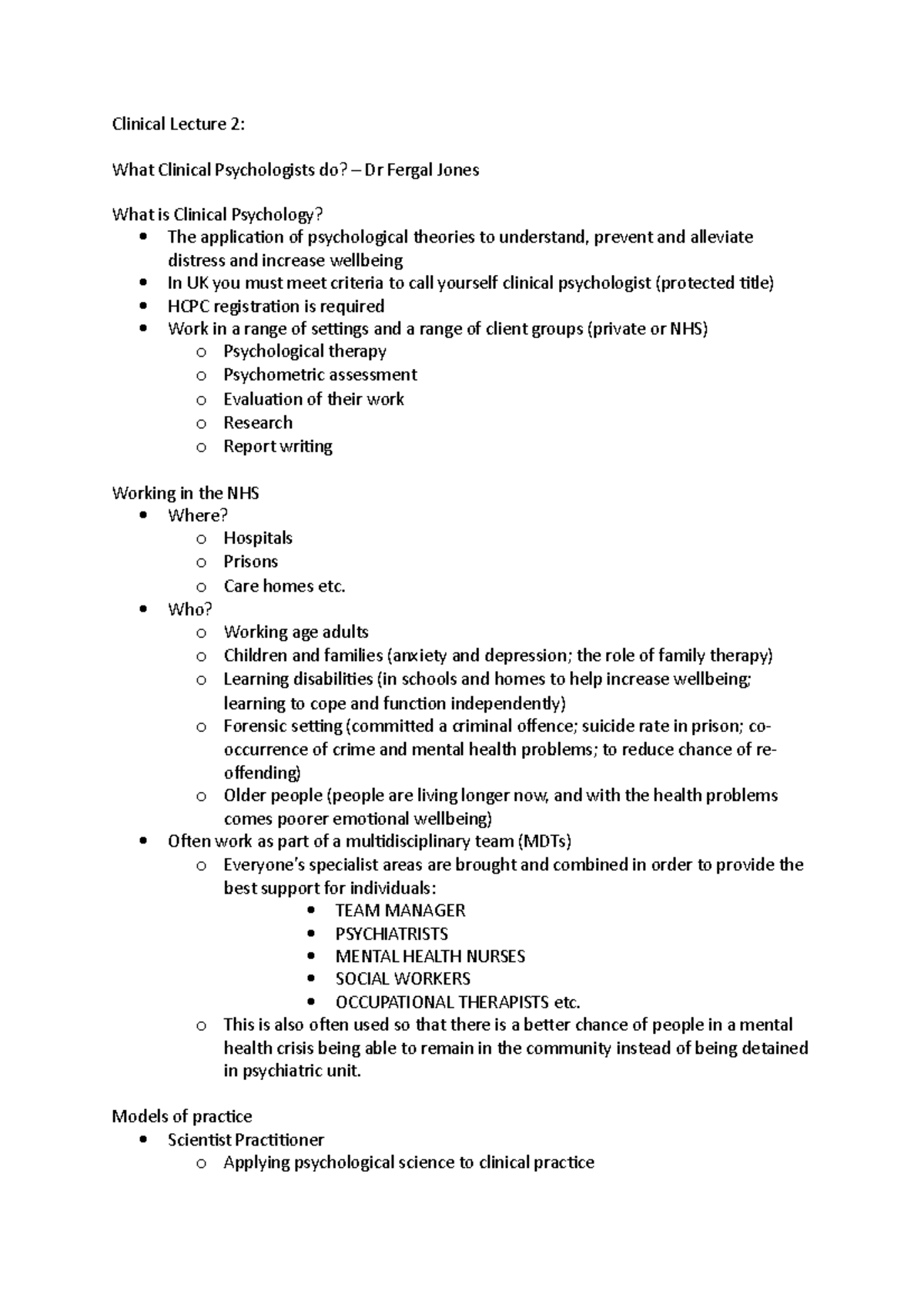 Clinical Lecture 2 - Prof Samantha Cartwright-Hatton - Clinical Lecture ...