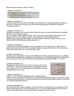 Homework 5 Physics 2 - Tyler Silverstein physics II HWS ME I g moving ...