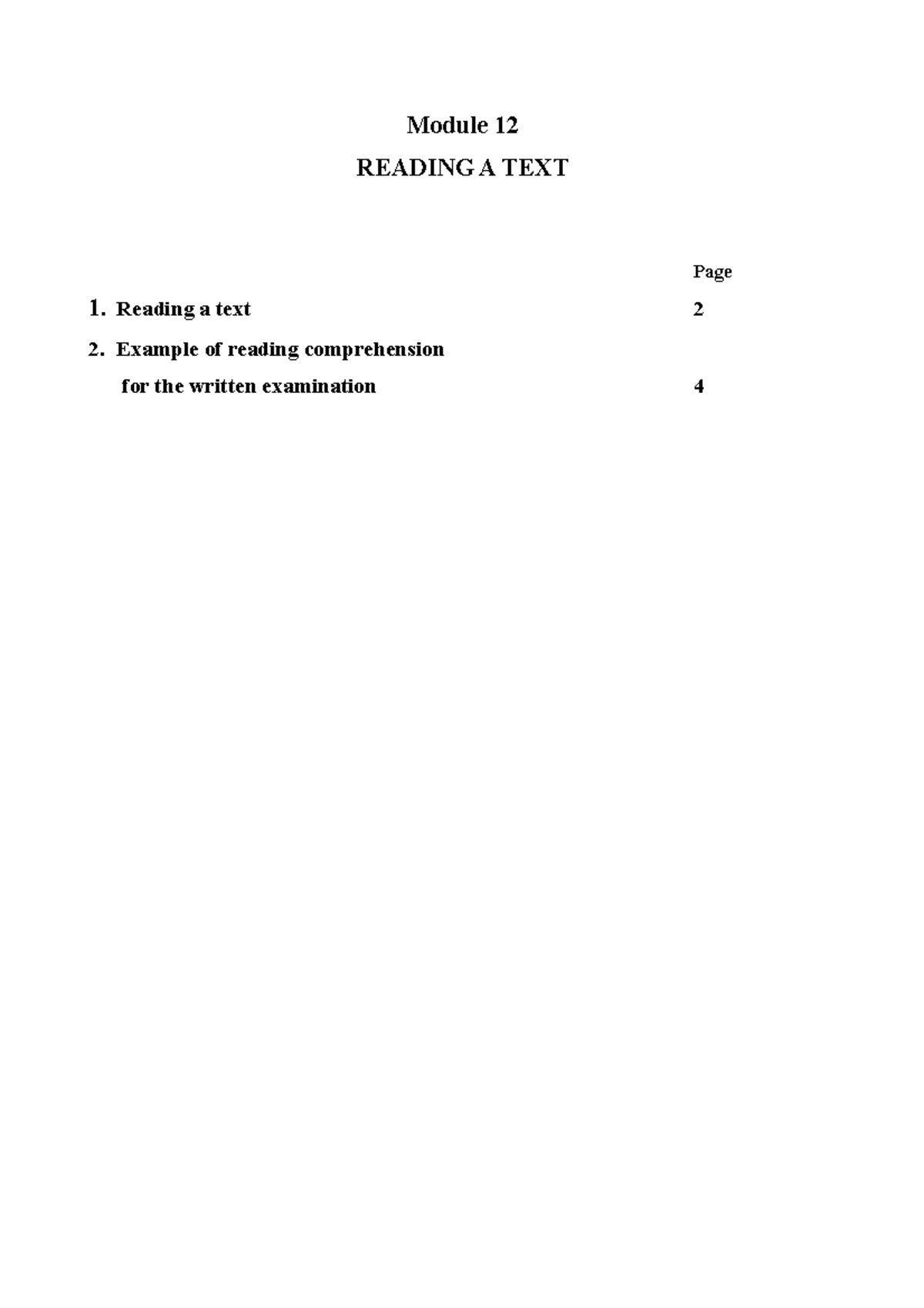 Modulo 12 riddell articoli - Module 12 READING A TEXT Page 1. Reading a ...