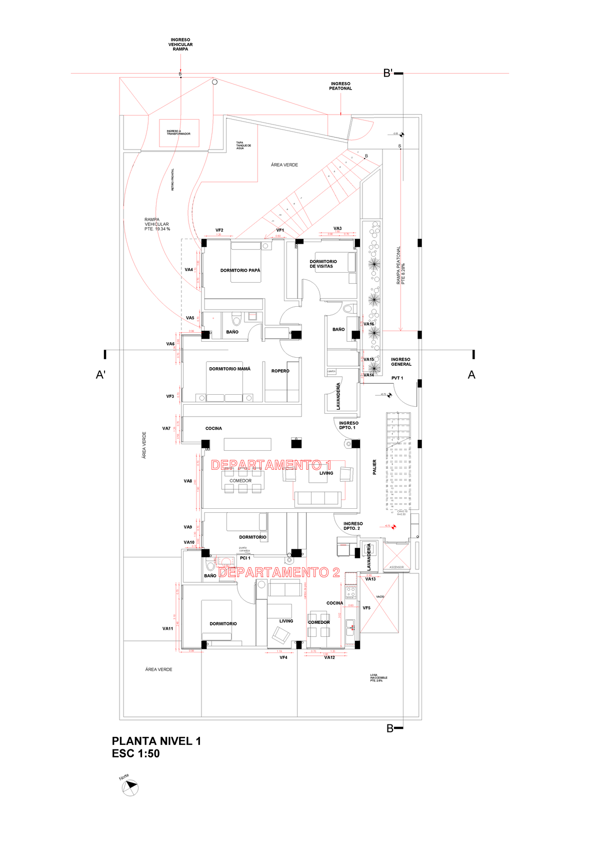 Planos Edificio Isabel - 12 7 DORMITORIO DE VISITAS BAÑO COMEDOR ...