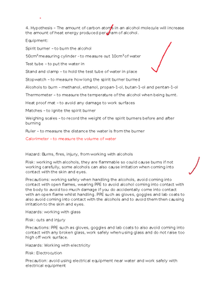 Unit 3 Practicals - Applied science BTEC - Unit 3 Practical’s: Enzymes ...