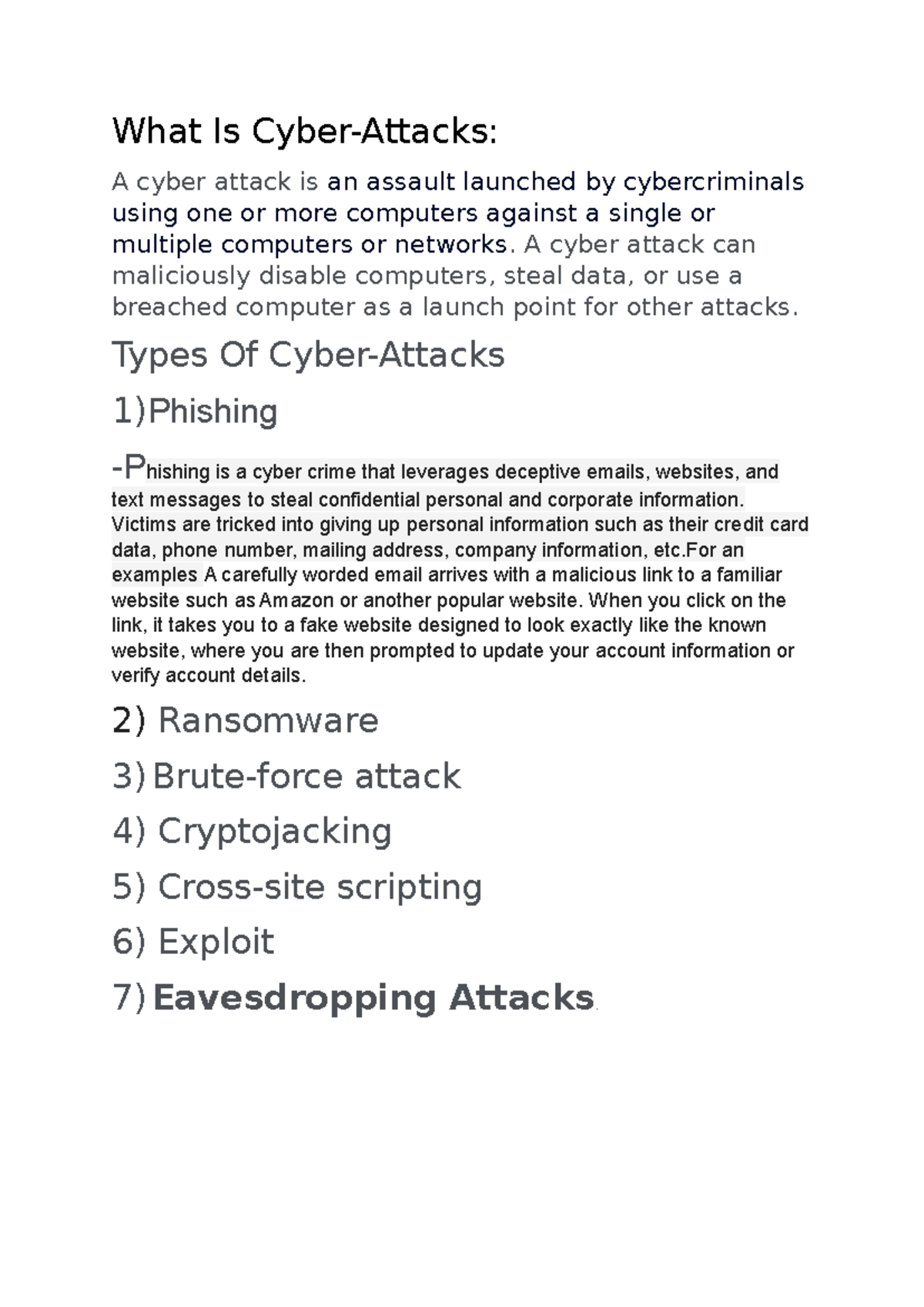 What Is Cyber - hope this helps yall xx - What Is Cyber-Attacks: A ...