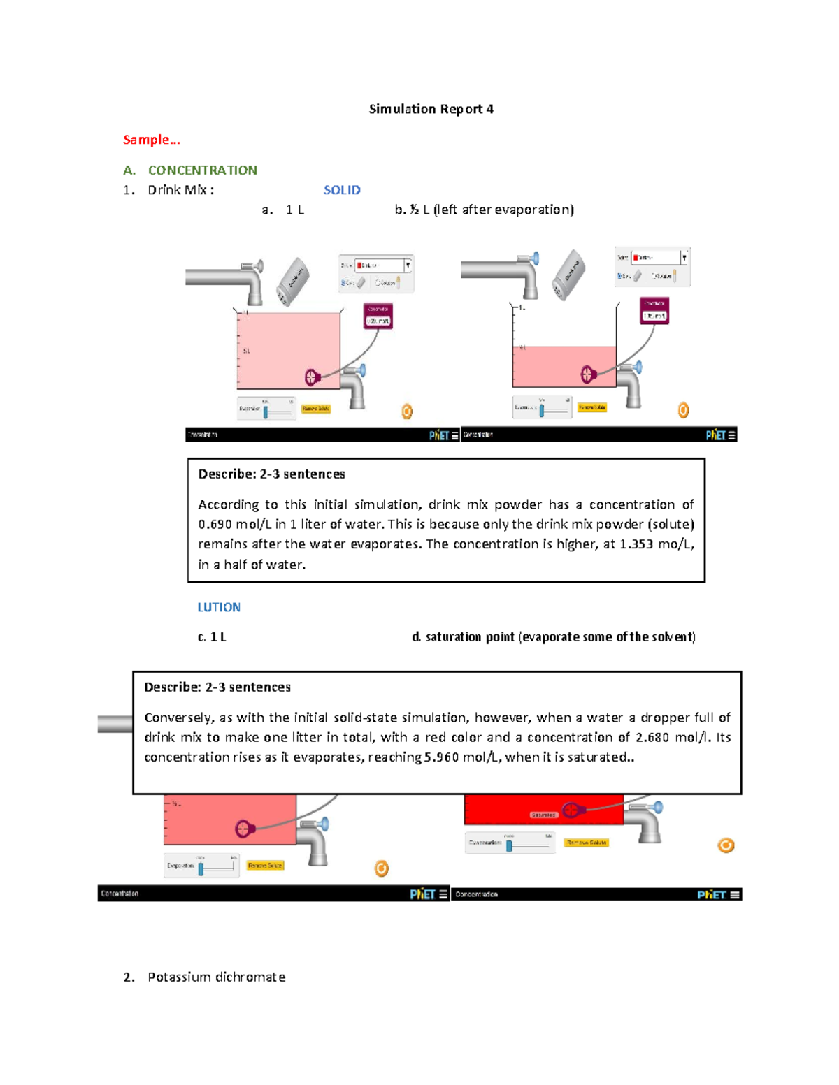 Simulation Report 4 - For educational purposes only. - Simulation ...