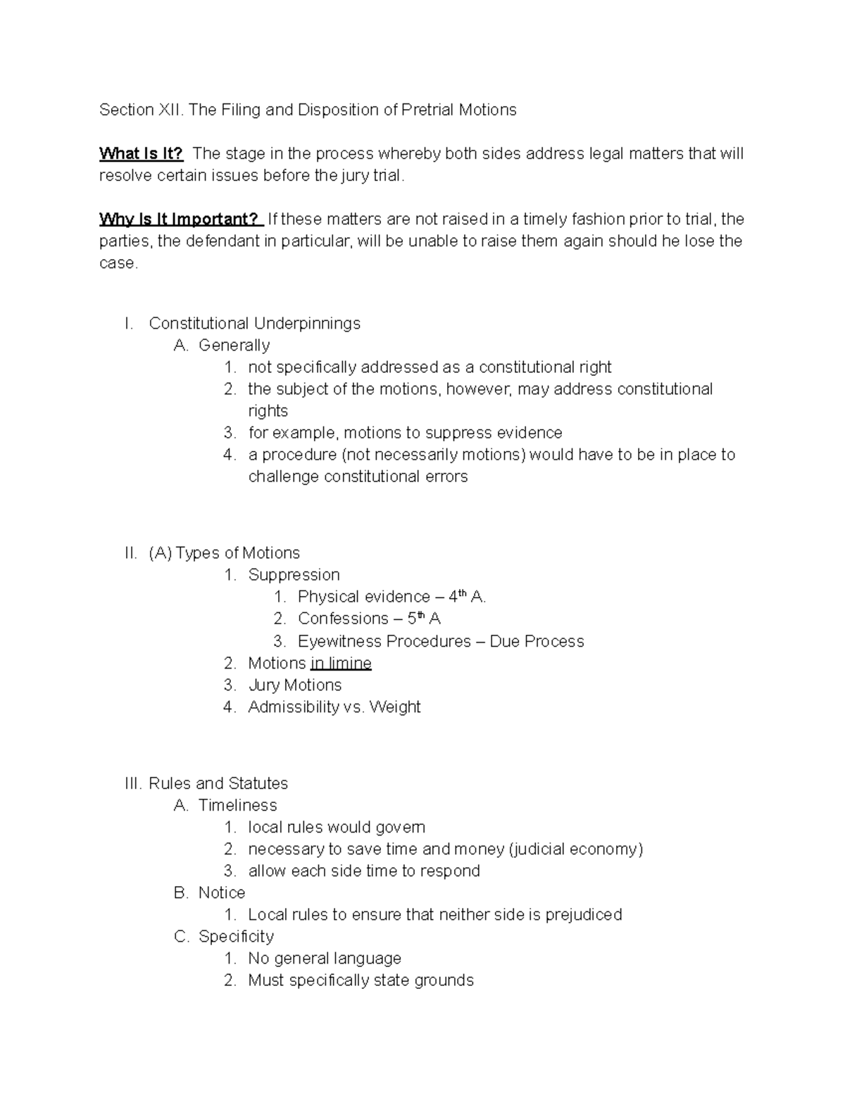 2400 section 12 - Outlines of all the course material provided by ...