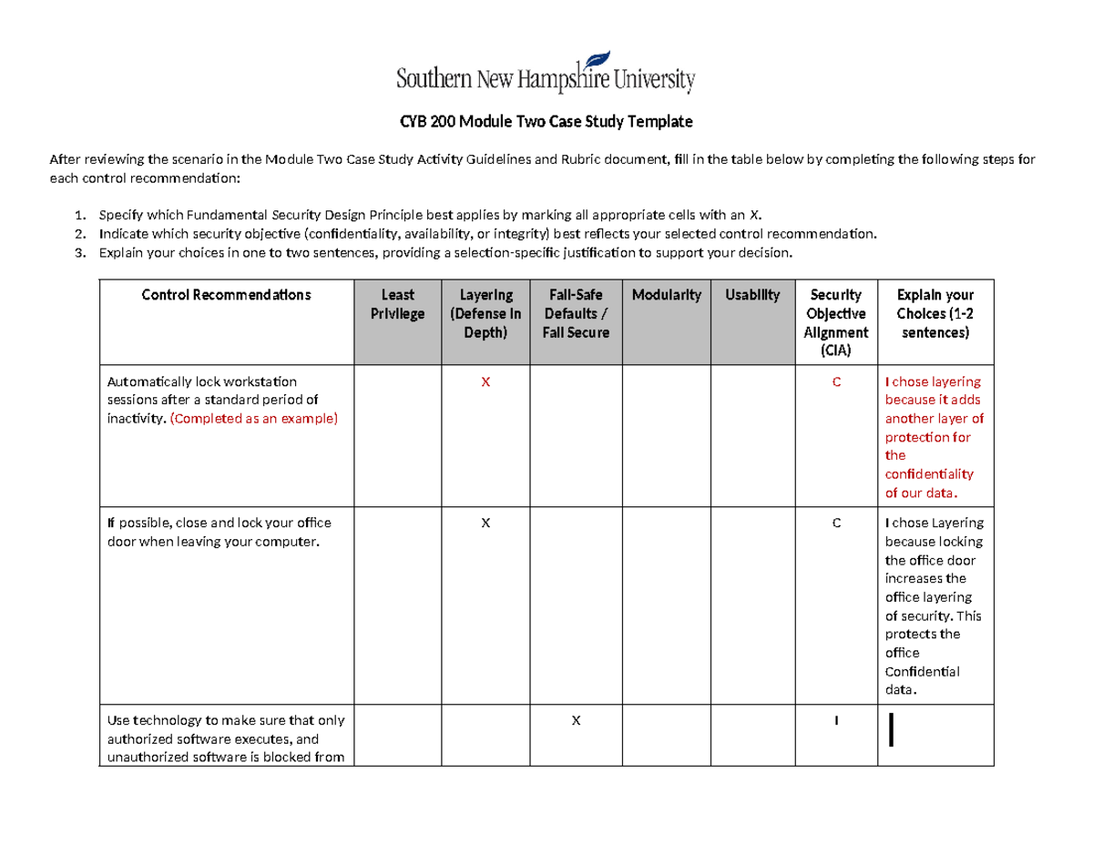 CYB 200 Module Two Case Study Template - CYB 200 Module Two Case Study ...