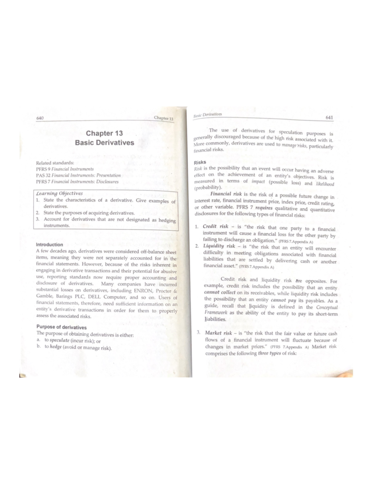 Chapter 13 Derivatives - Basic Derivatives 640 Chapter 13 641 Chapter 13 The use of derivatives ...