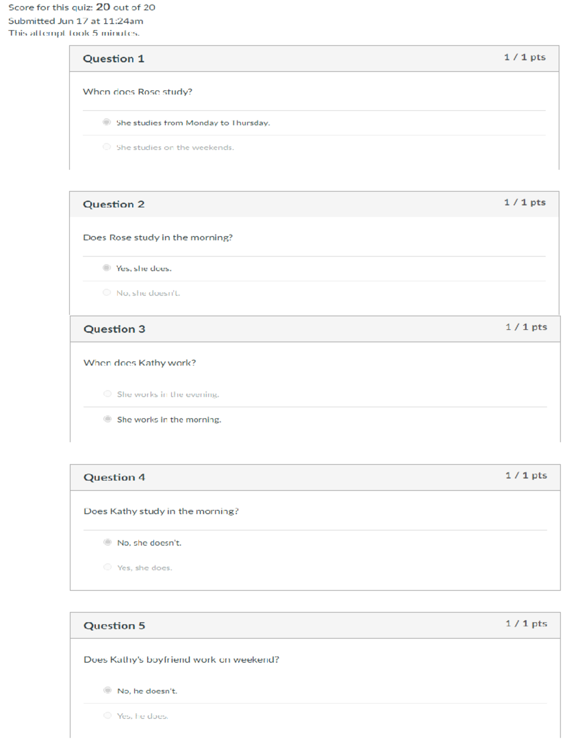 Quiz-Listening Comprehension - Ingles I - Studocu
