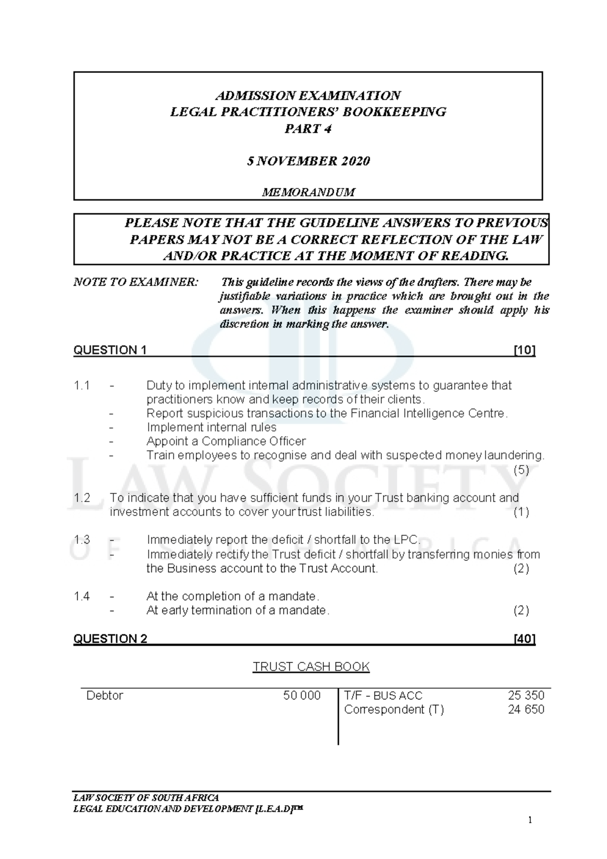 2020 05 November PART-4 Memorandum Legal- Practitioners’- Bookkeeping ...