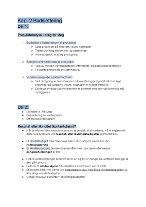 Kap 7 - Forklaringer, formler og eksempler, WACC - Et prosjekts B ...