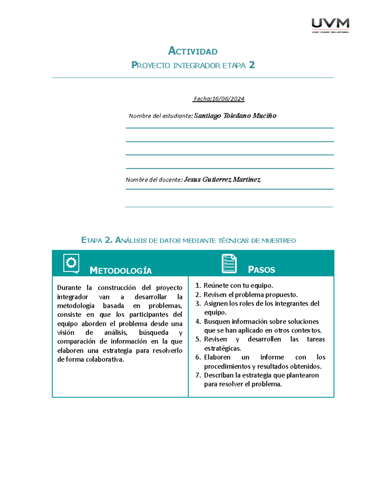 Integrador 2 STM - sdsdsds - ACTIVIDAD PROYECTO INTEGRADOR ETAPA 2 ...