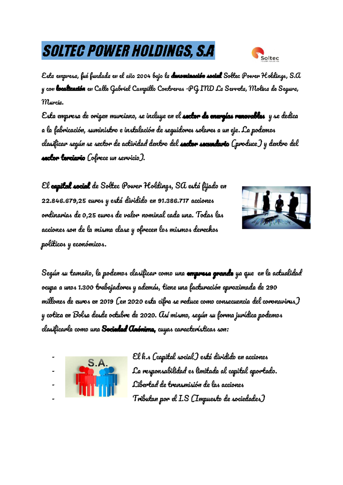 SOLTEC POWER HOLDINGS - Esta empresa de origen murciano, se incluye en ...