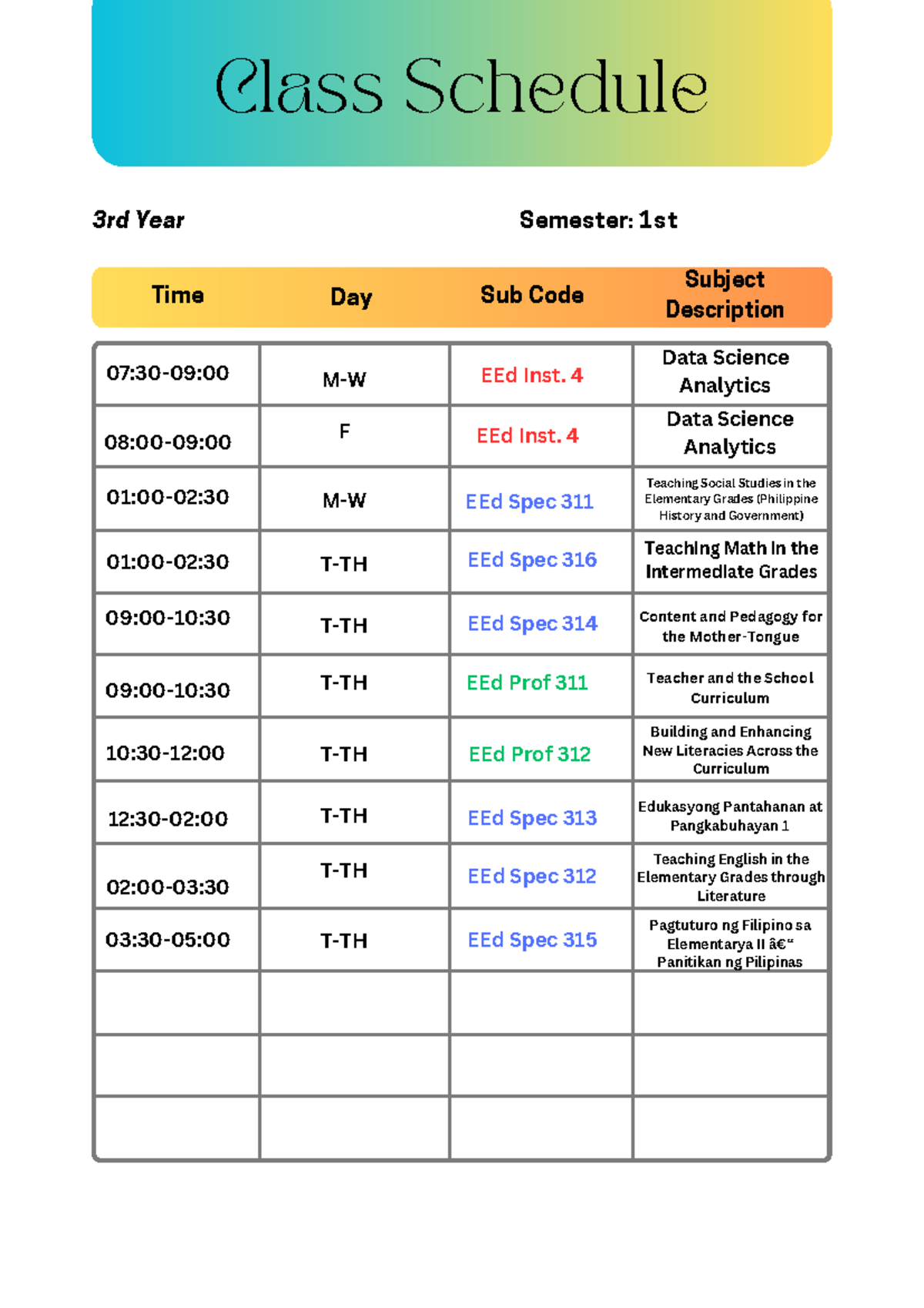 Pastel Blue and Pink Class Schedule Planner Template 20240808 124833 ...