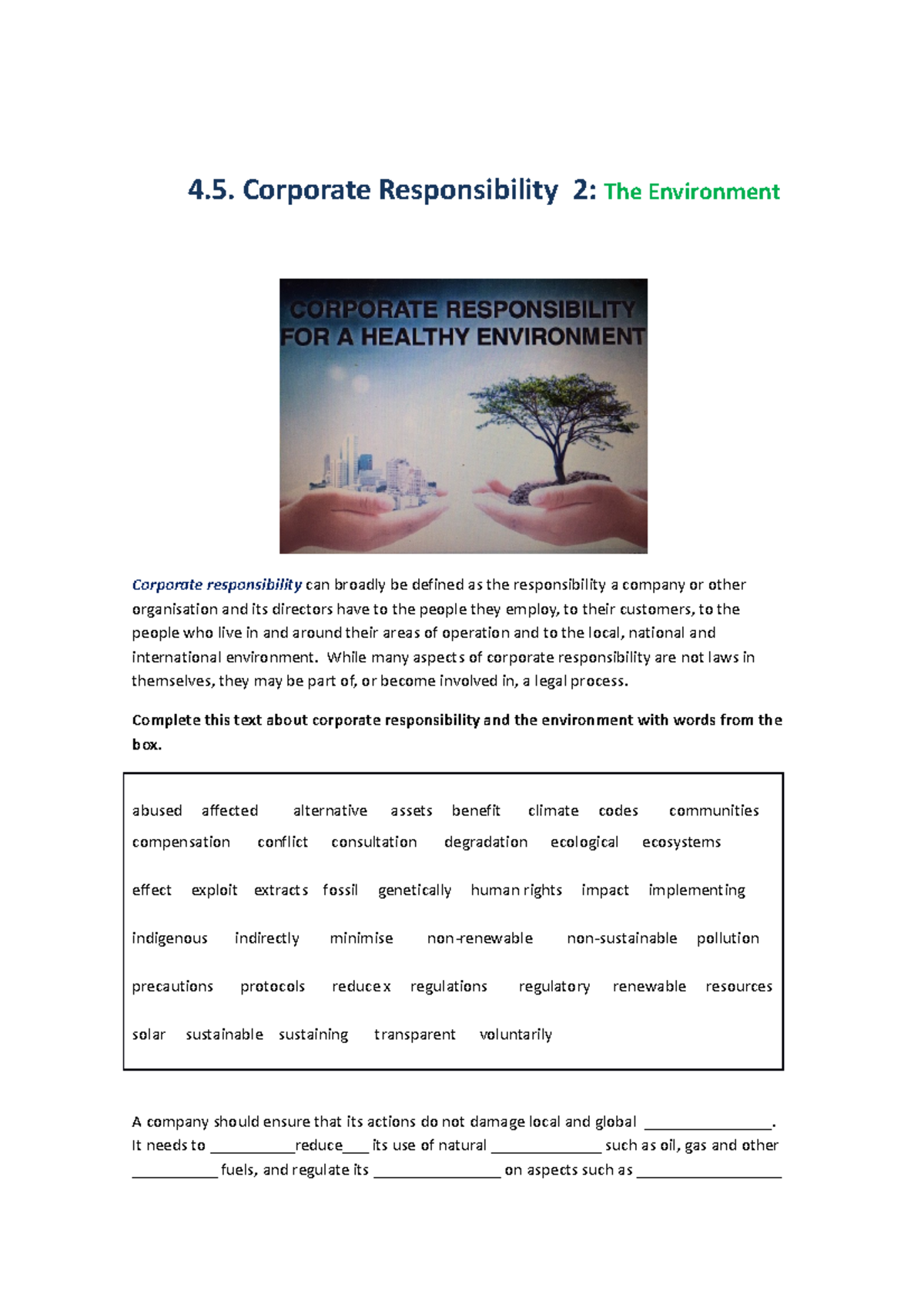 4.5 Corporate Responsibility 2 - Environment - 4. Corporate ...