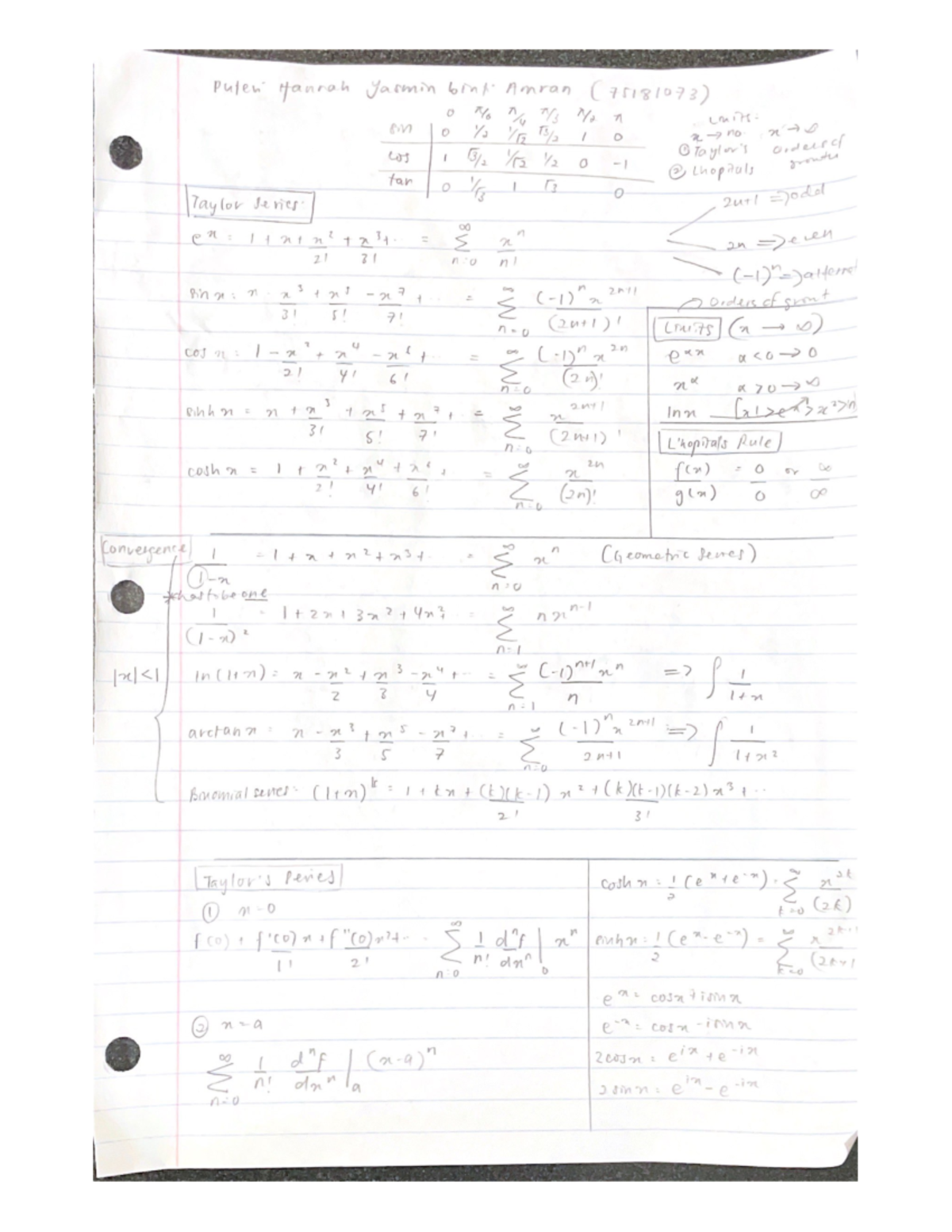 Weekly Quiz Cheat Sheet - MATH 104 - Studocu