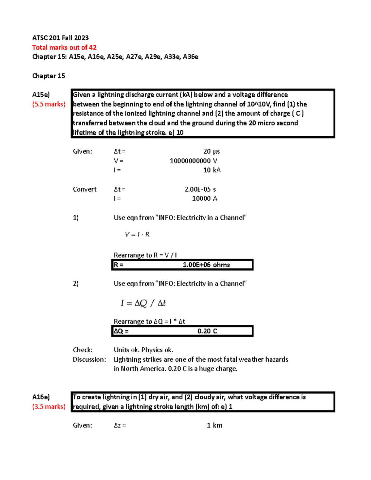 HW5 answerkey students 2023 - ATSC 201 Fall 2023 Total marks out of 42 ...
