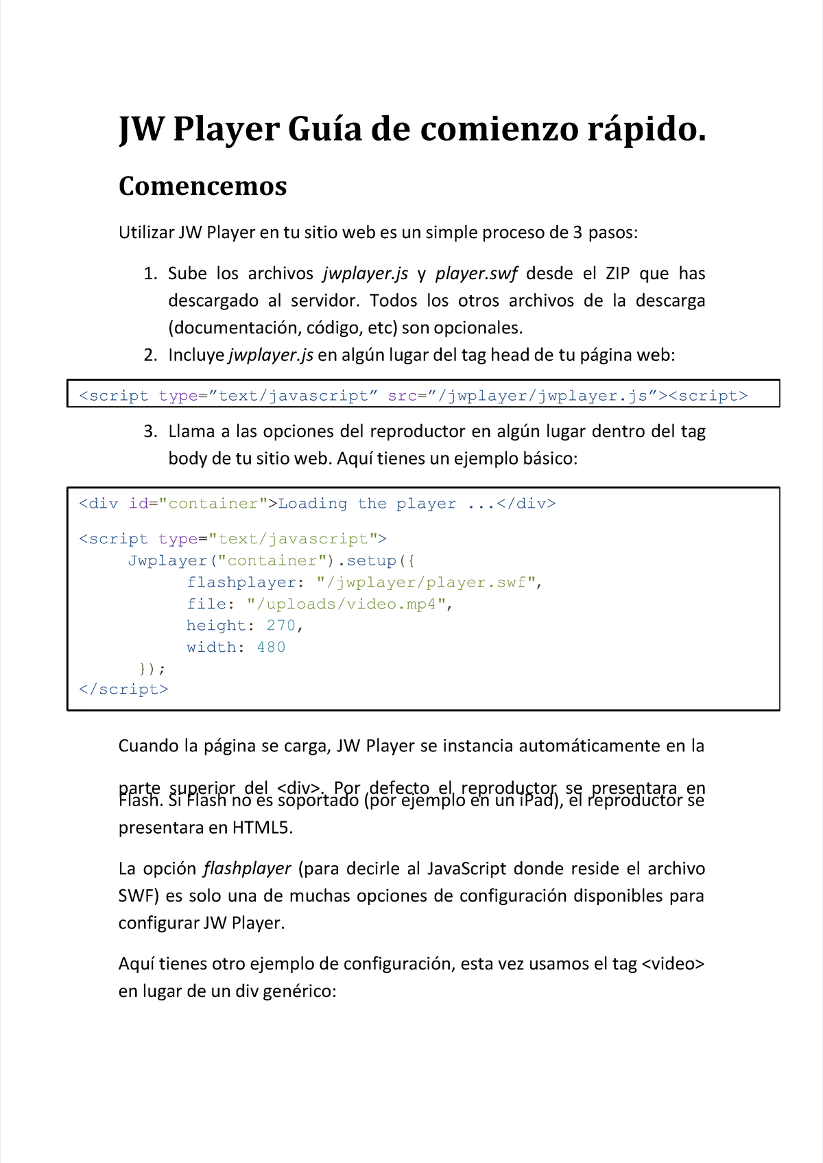 Pdf-jw-player-guia -de-comienzo-rapido compress - JW Player Guía de JW ...