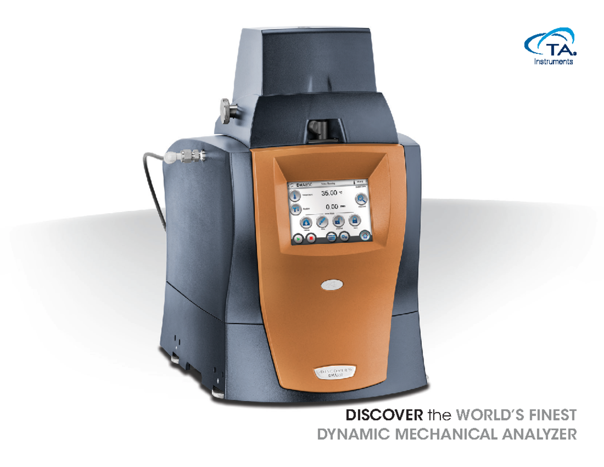 DMA operation book - DISCOVER the WORLD’S FINEST DYNAMIC MECHANICAL ...