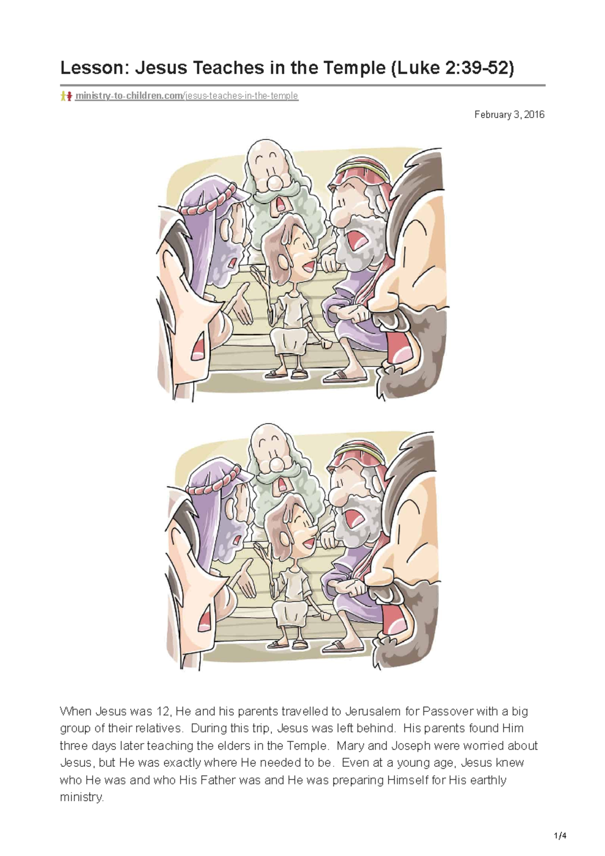 Ministry-to-children.com-Lesson Jesus Teaches in the Temple Luke 239-52 ...