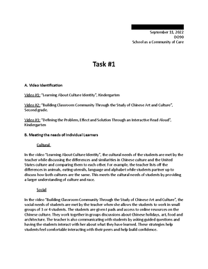 Task 4 D090 - Task 4 - Task 4 B1. Using the results of my self ...