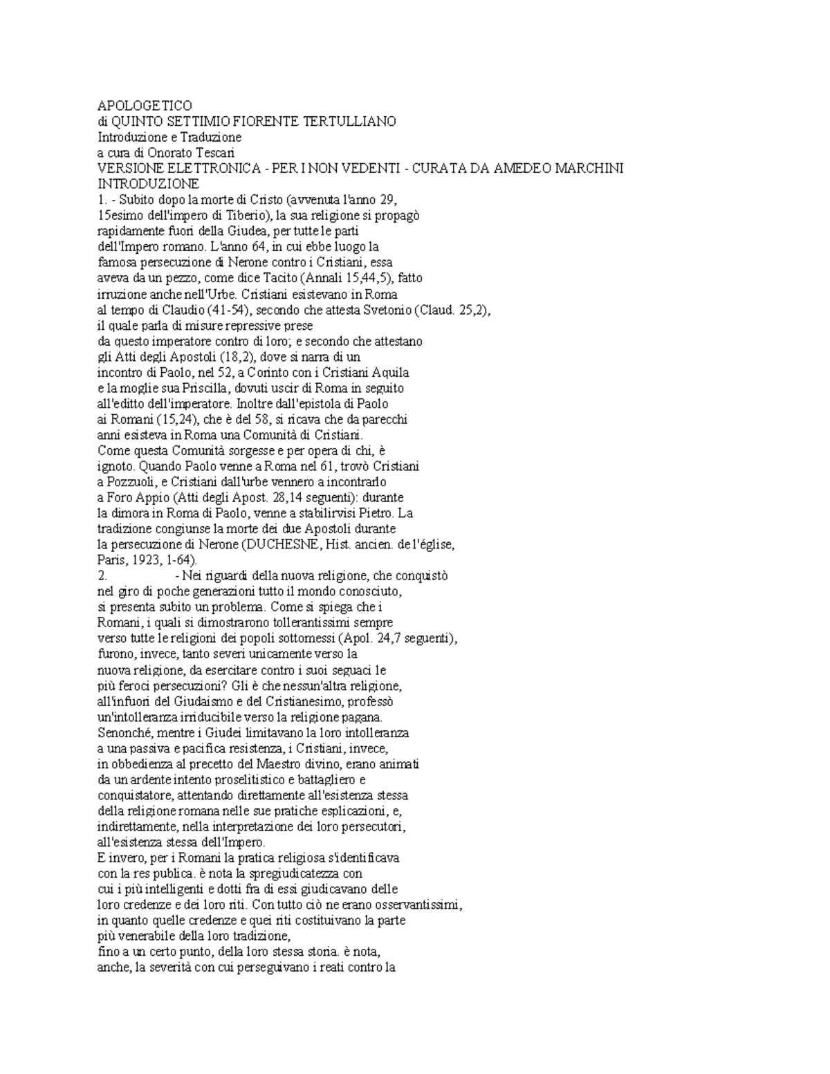 Apologetico (Tertulliano) (Z-Library) 2 - APOLOGETICO di QUINTO ...