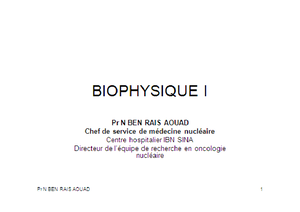 les radioelements-biophysique - BIOPHYSIQUE I - Studocu