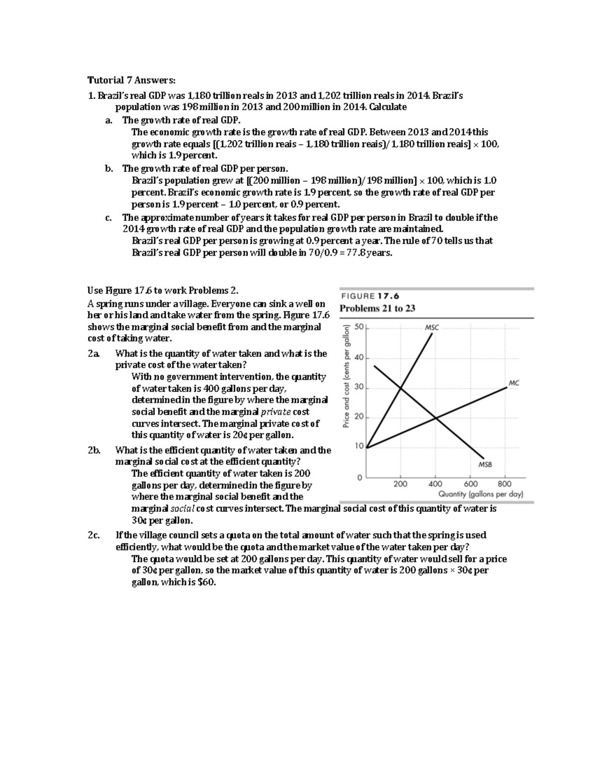 Tutorial 7 Answers-done - **Tutorial 7 Answers: ** Brazil9s real GDP ...