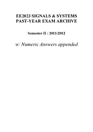 2023 systems cheat sheet - EE2023 - POLE ZERO - Studocu