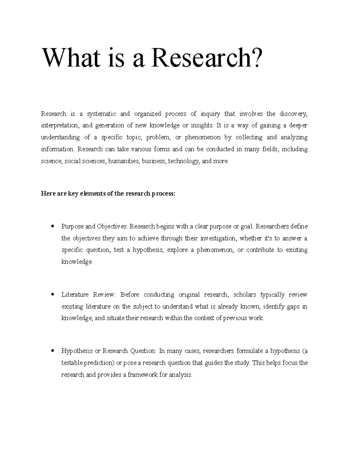 What is a Research - Summary hnd in business management - What is a ...